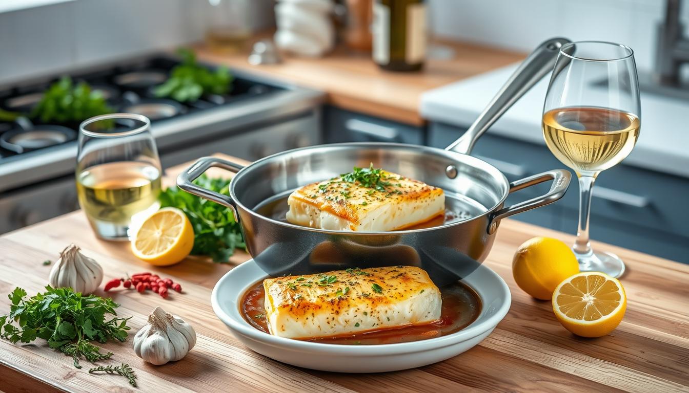Wine Poached Cod: Elegant Seafood Dish